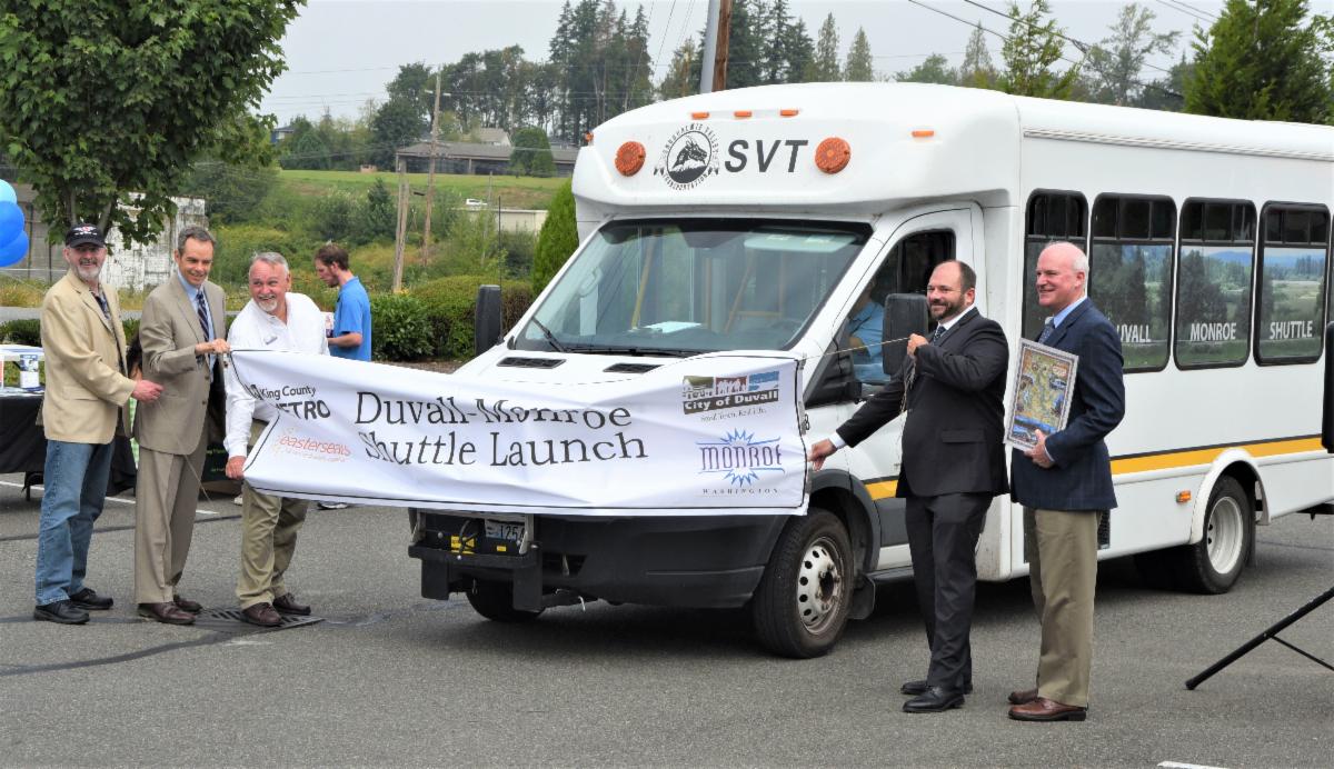 Launch Party – Monroe bus banner – Easterseals Project Action